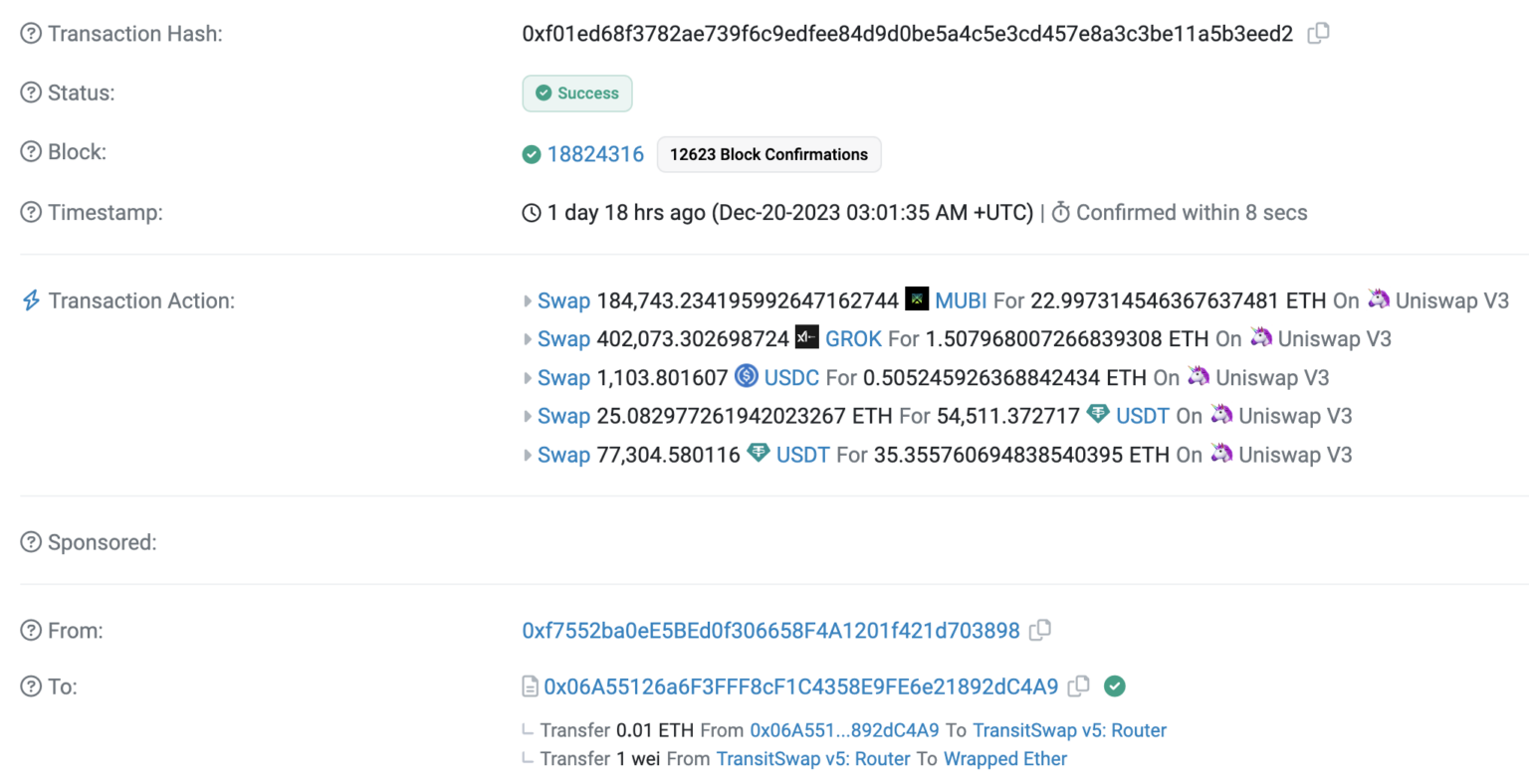 Days In Advance, CUBE3 Detected Transit Finance DEX Hacker