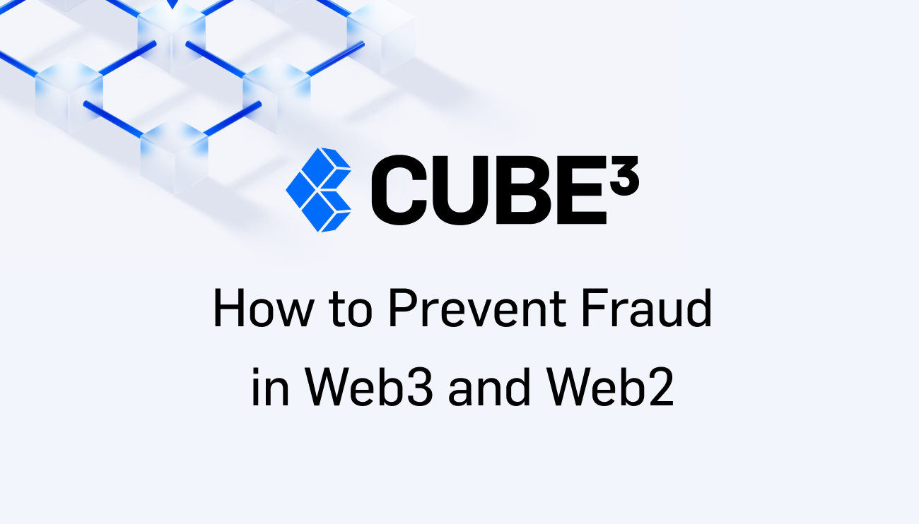 How to Prevent Fraud in Web3 and Web2 - CUBE3.AI