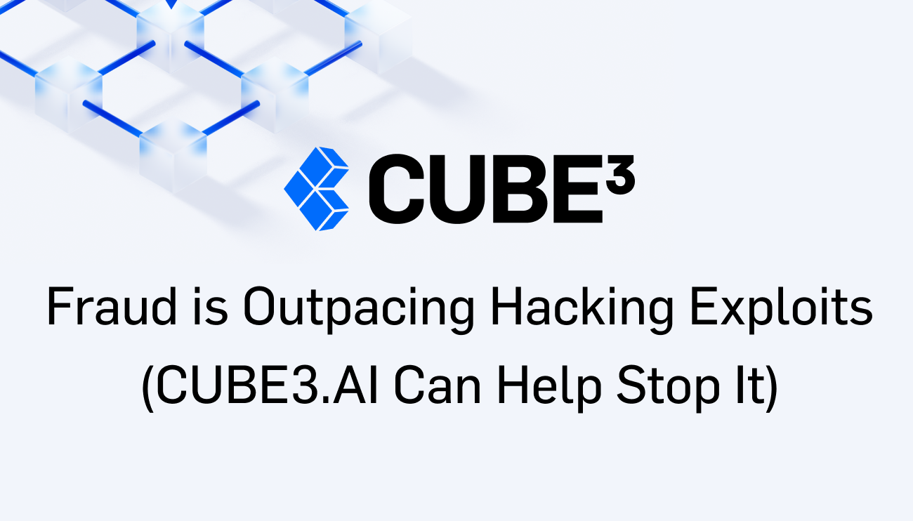 Fraud is Outpacing Hacking Exploits (CUBE3.AI Can Help Stop It)